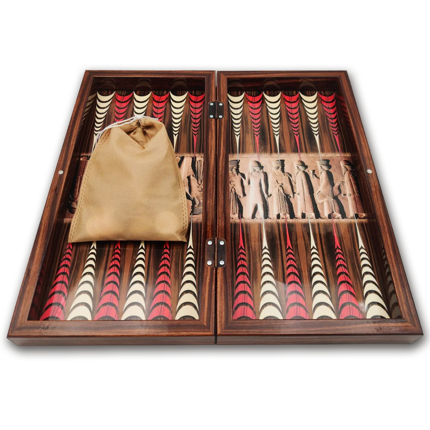Backgammon spel met Korush artwork - The Game Room