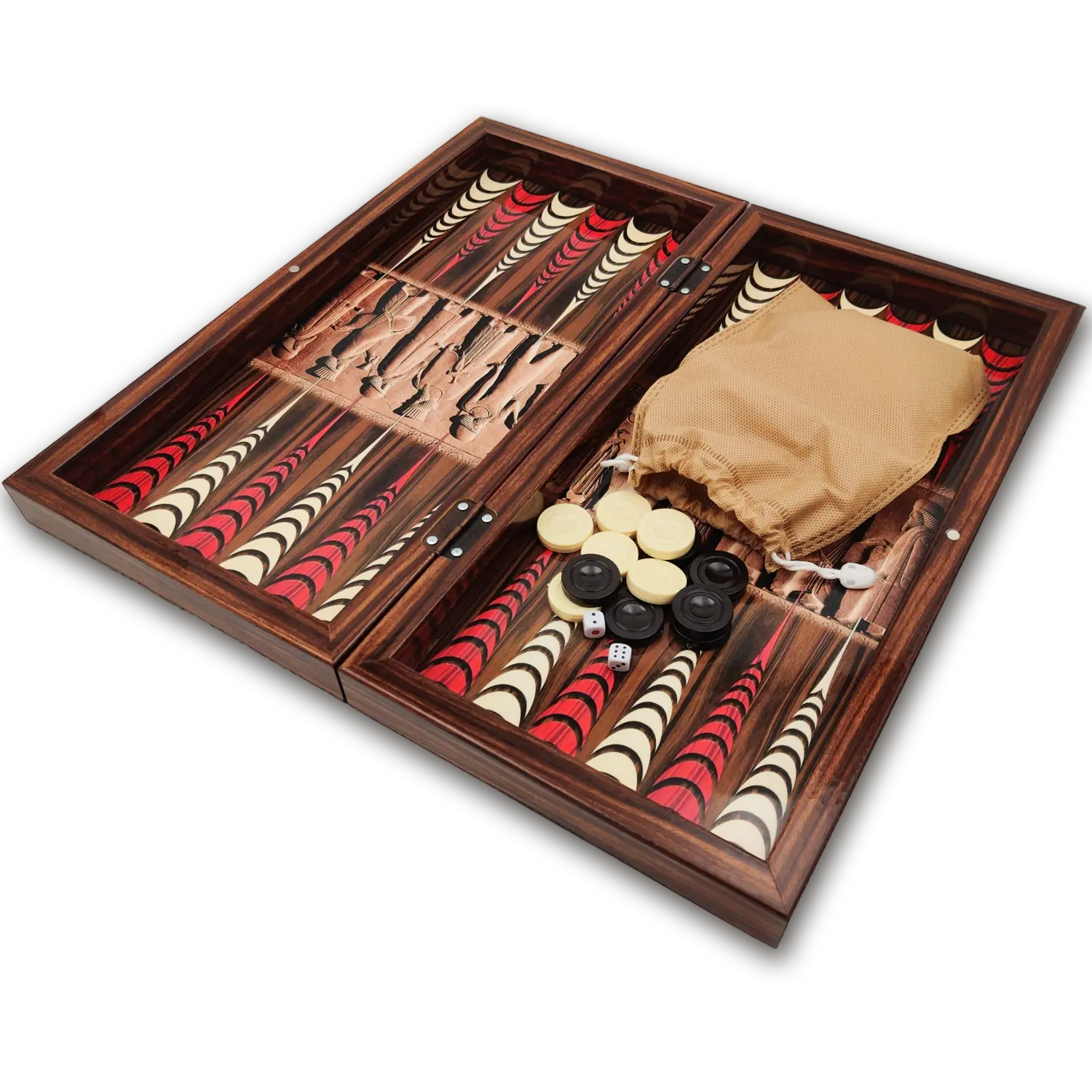 Backgammon spel met Korush artwork - The Game Room